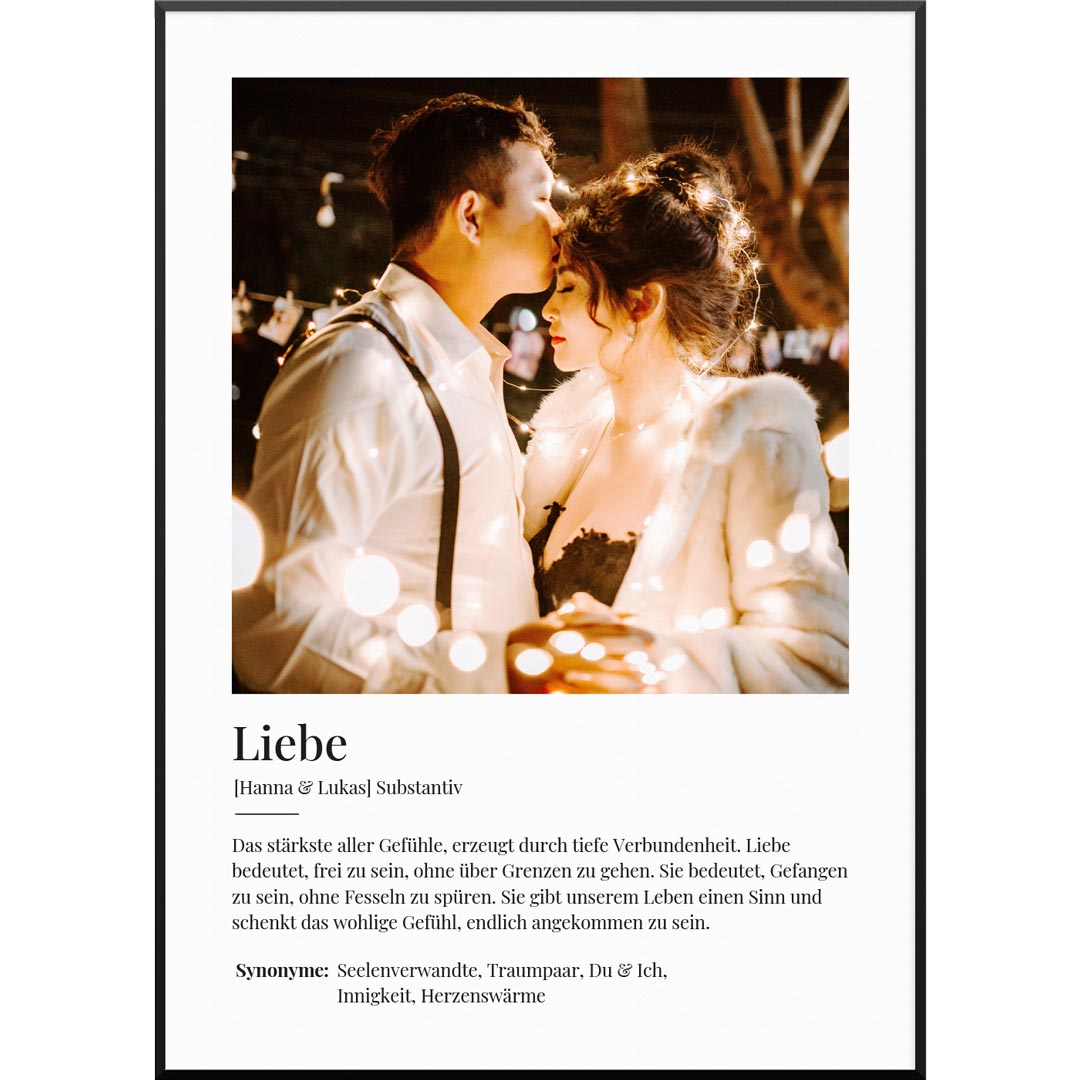 Fotoposter Definition Liebe | MY FAM POSTER – MY FAM POSTER - Personalisierte Poster