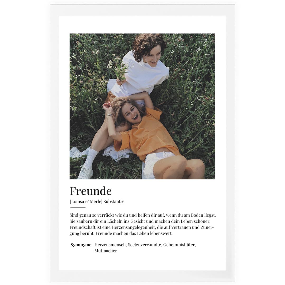 Personalisierter Acrylglas-Print 'Definition Freunde' – MY FAM POSTER ...