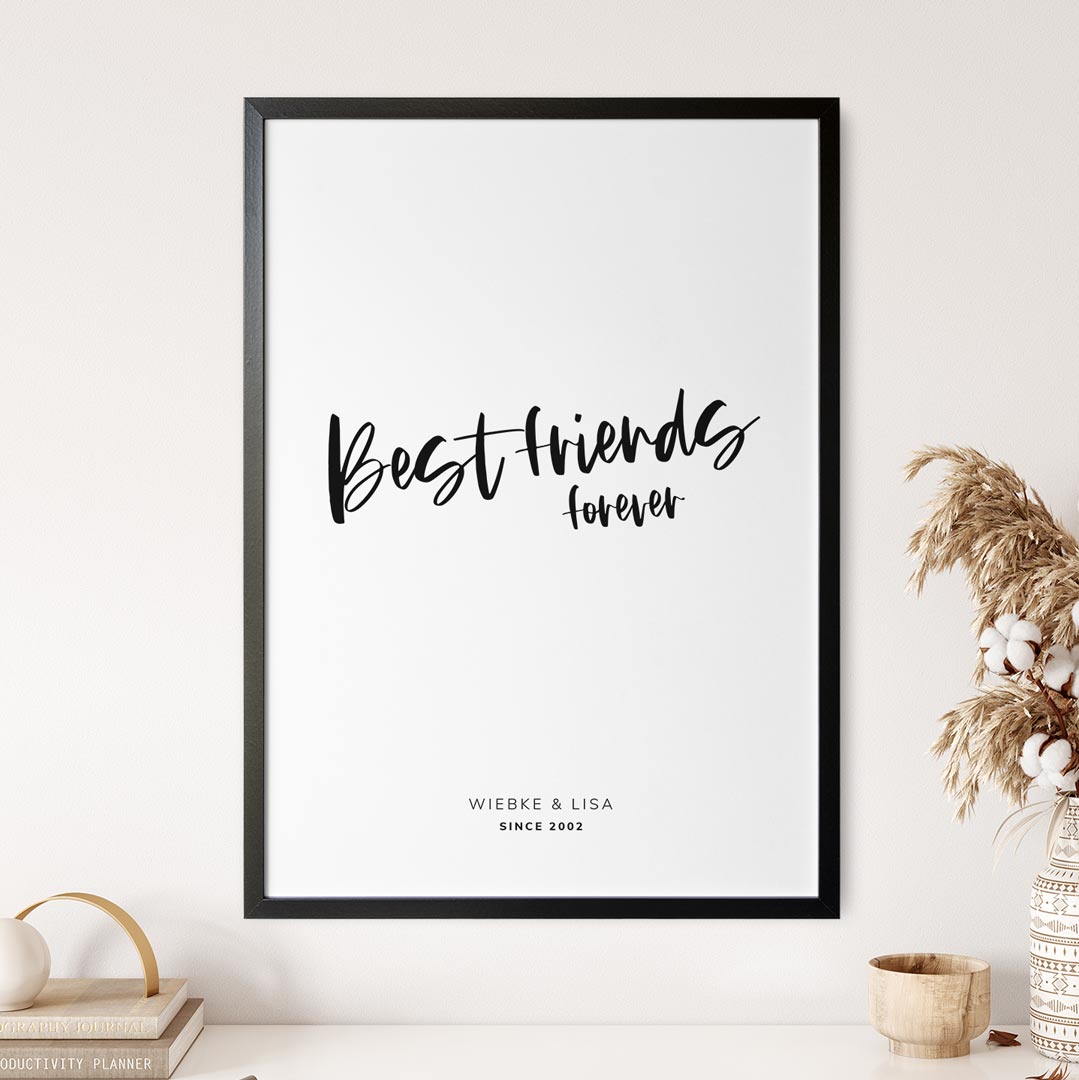 Personalisiertes Best Friends Poster | MY FAM POSTER