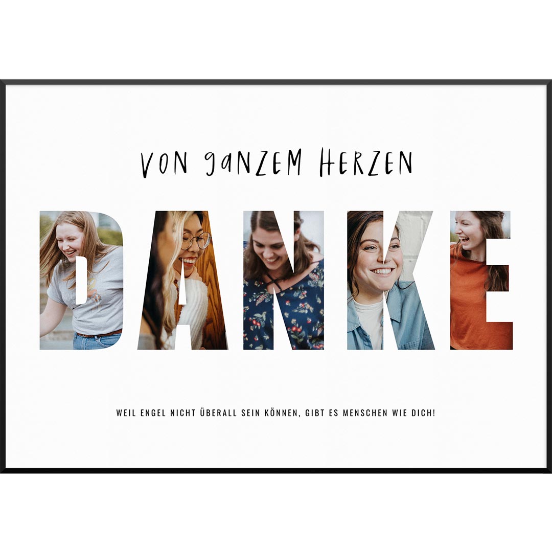 Fotocollage Danke | MY FAM POSTER