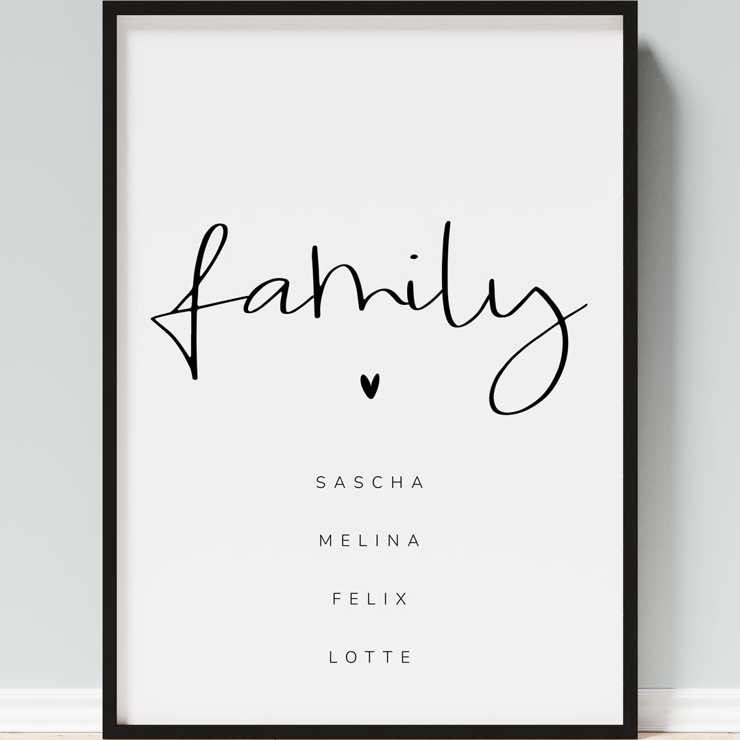 Family Script No2 Poster | MY FAM POSTER