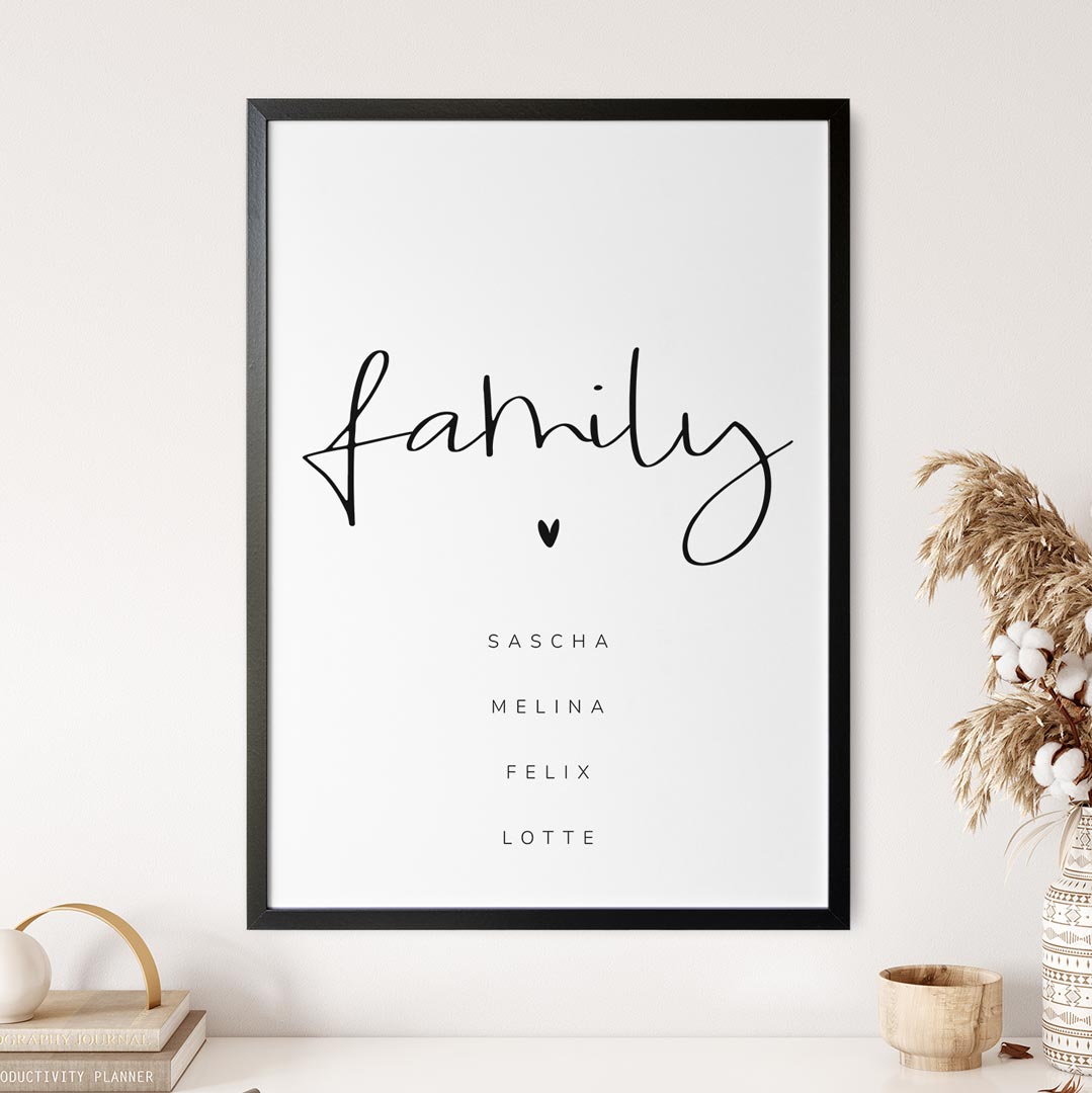 Family Script No2 Poster | MY FAM POSTER