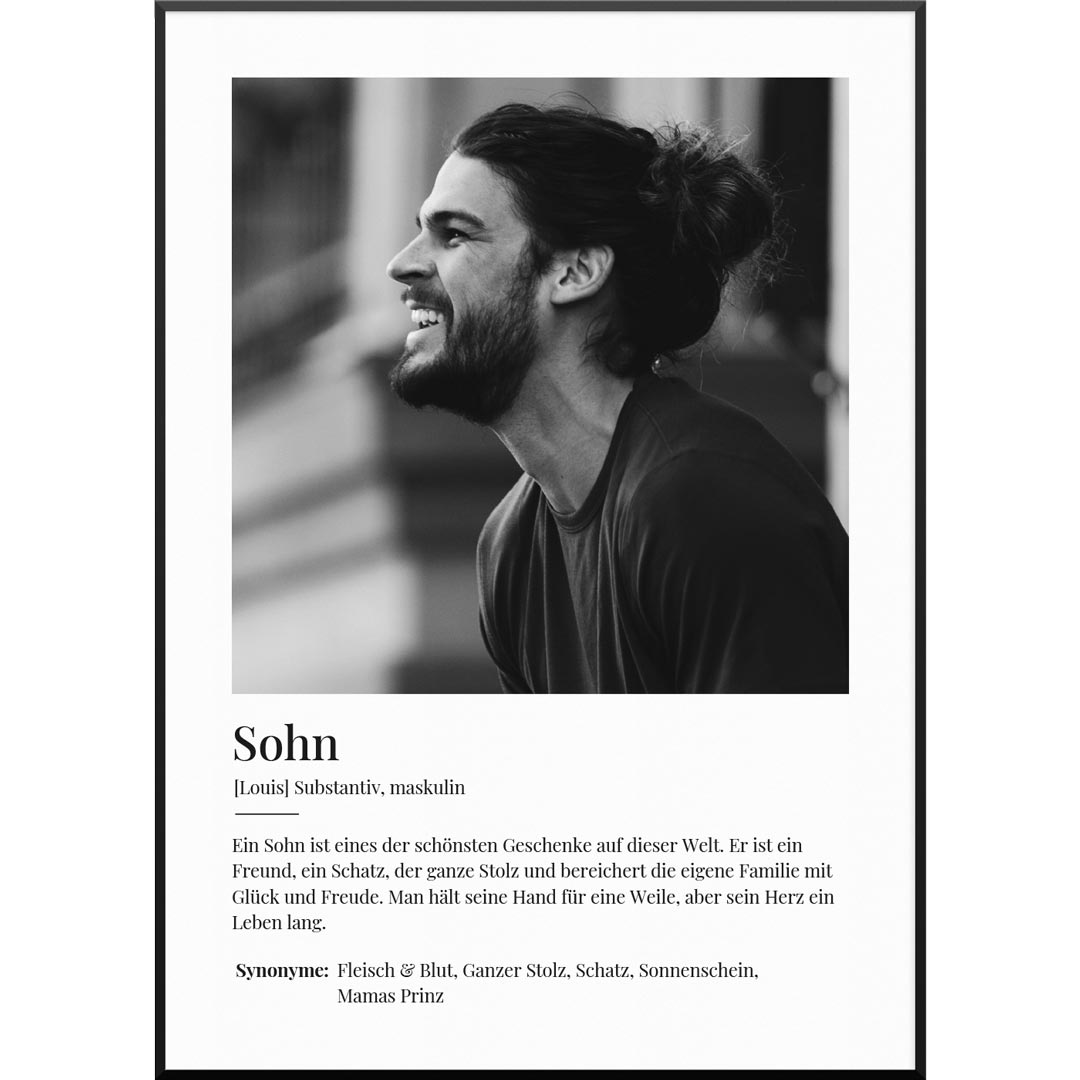 Fotoposter Definition Sohn | MY FAM POSTER