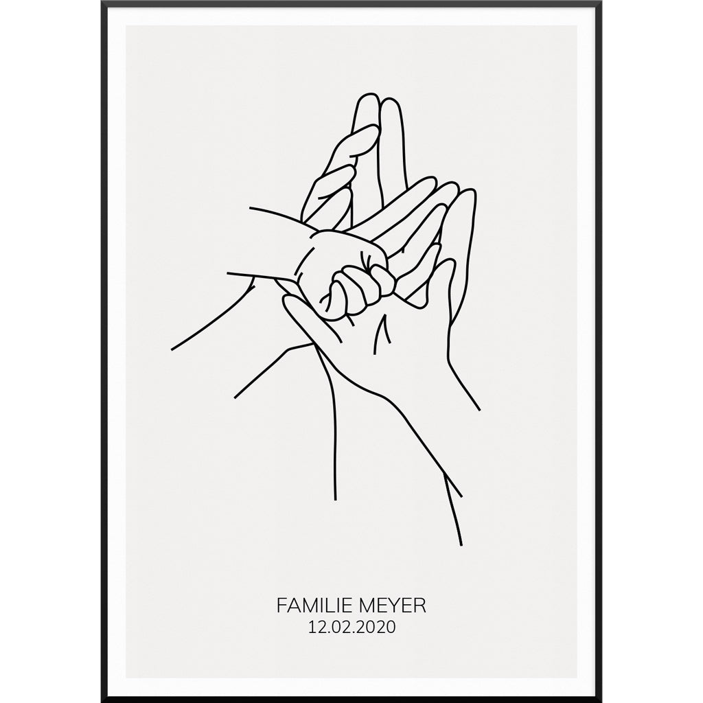 Individuelles Family Hands No2 Poster | MY FAM POSTER – MY FAM POSTER ...