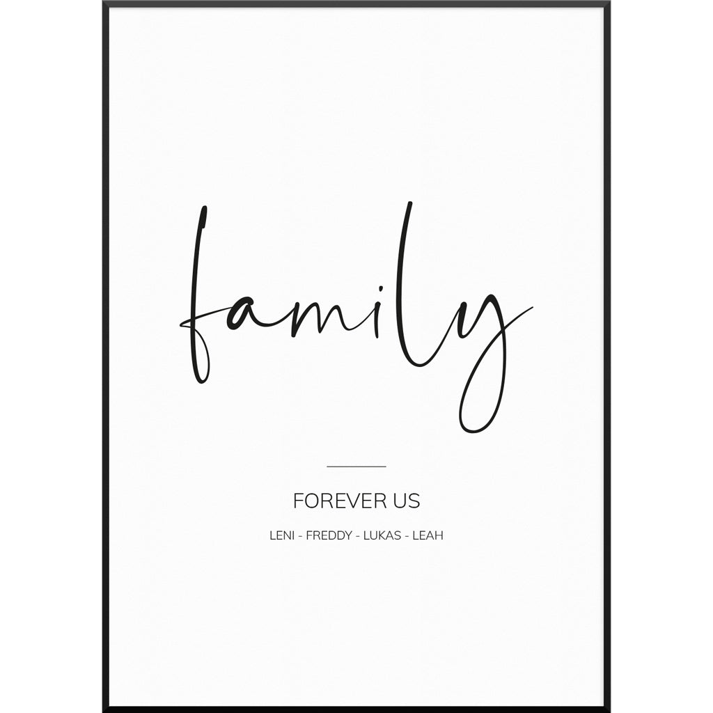 Personalisierbares Family Script Poster | MY FAM POSTER – MY FAM POSTER ...