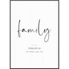 Personalisierbares Family Script Poster | MY FAM POSTER