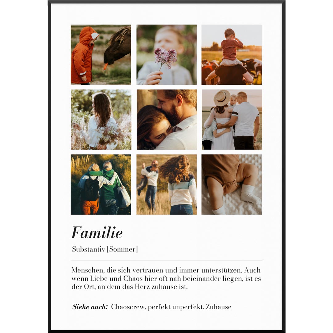Fotocollage Familie | MY FAM POSTER – MY FAM POSTER - Personalisierte ...