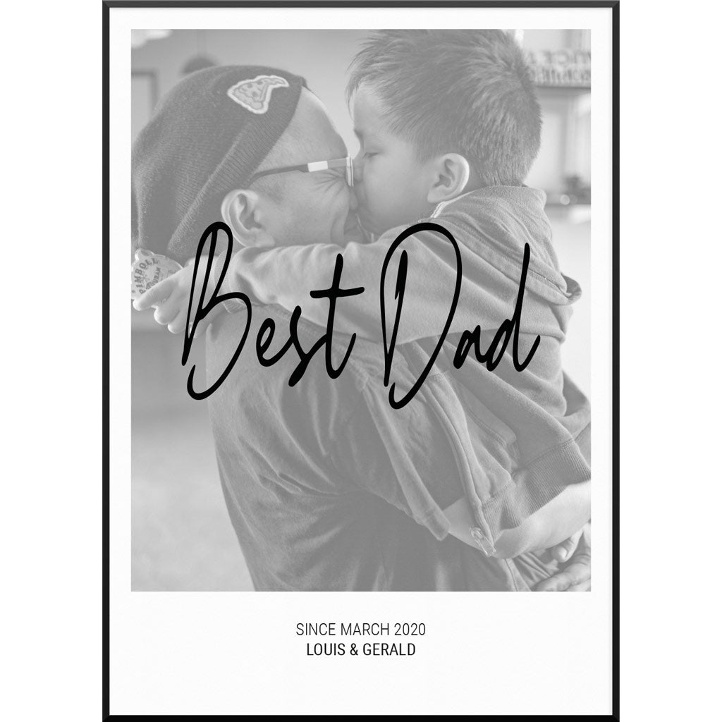 Fotoposter Best Dad | MY FAM POSTER – MY FAM POSTER - Personalisierte ...