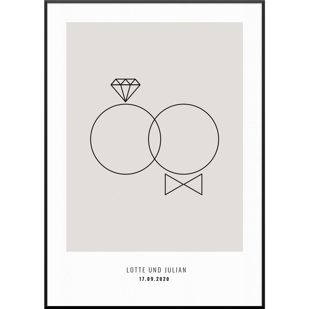 Wedding Ring Poster | MY FAM POSTER – MY FAM POSTER - Personalisierte ...