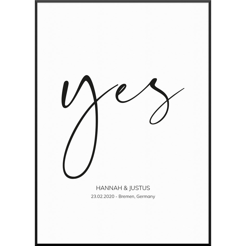 Personalisierbares Yes Script Poster | MY FAM POSTER – MY FAM POSTER ...